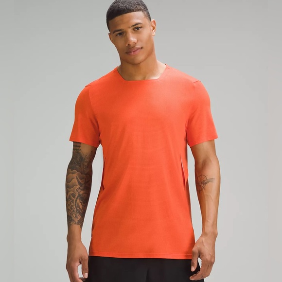 lululemon athletica | Shirts | Mens Lululemon Solar Signal Orange Fast ...
